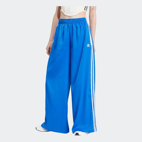 adidas | Pants & Jumpsuits | Adidas Womens Adicolor Satin Wide Leg ...
